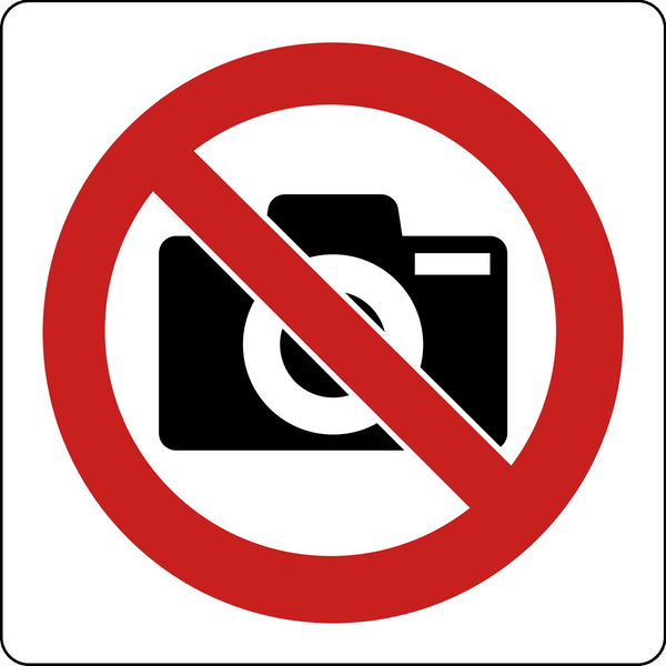 No Cameras Graphic Sign | Western Safety Sign