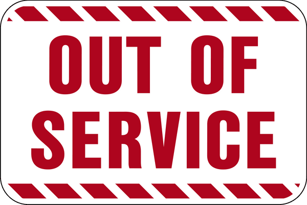 Out of Service | Western Safety Sign