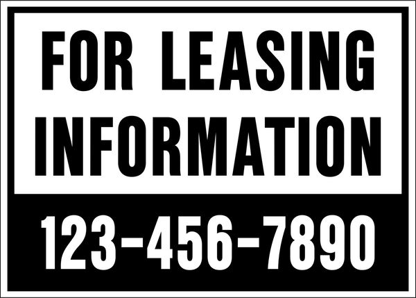 Lease | Western Safety Sign