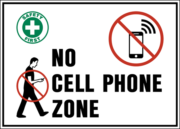 No Cell Phone Zone | Western Safety Sign