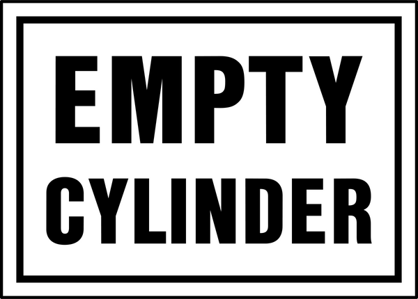 Empty Cylinder | Western Safety Sign