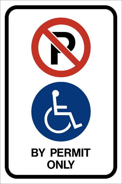 Accessible Reserved by Permit Only Parking Sign | Western Safety Sign