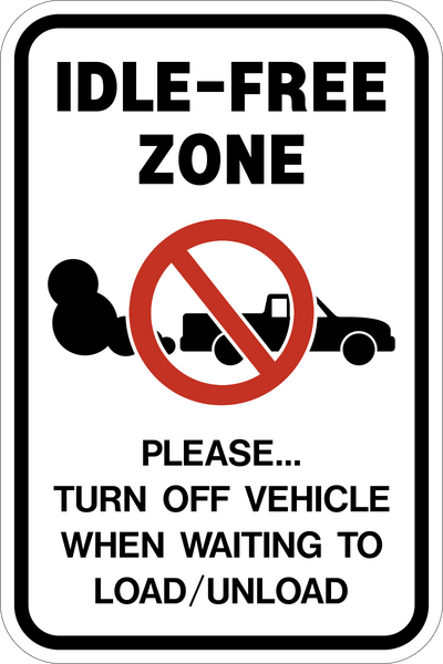Idle-Free Loading Zone Sign | Western Safety Sign