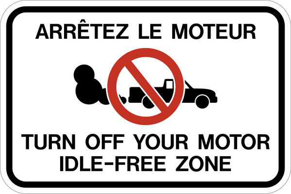 Idle-Free Zone Bilingual Sign | Western Safety Sign