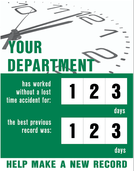 Lost Time Accident Department Sign | Western Safety Sign