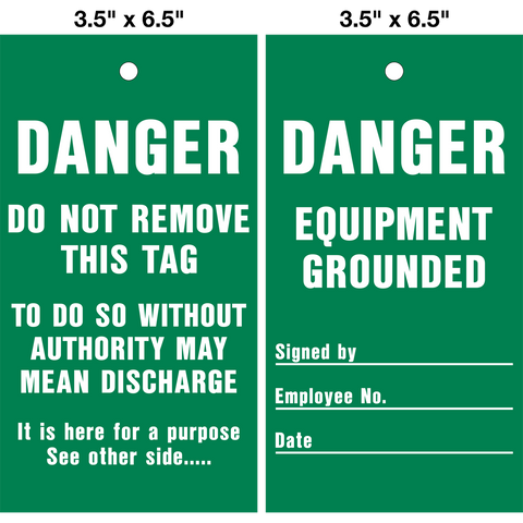 Danger Equipment Grounded | Western Safety Sign