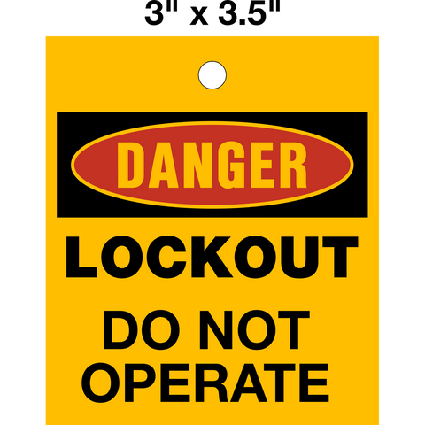 Danger Lockout Do Not Operate yellow Tag | Western Safety Sign
