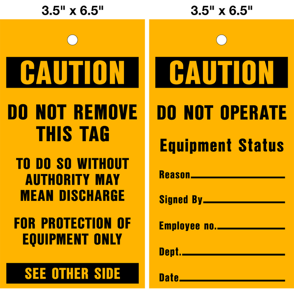Caution Do Not Remove Lock Out Tag | Western Safety Sign