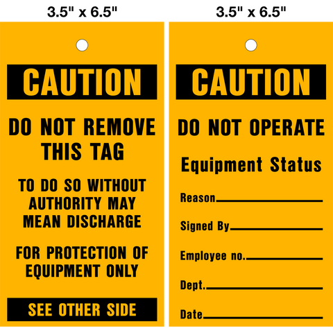 Caution Do Not Remove Lock Out Tag | Western Safety Sign