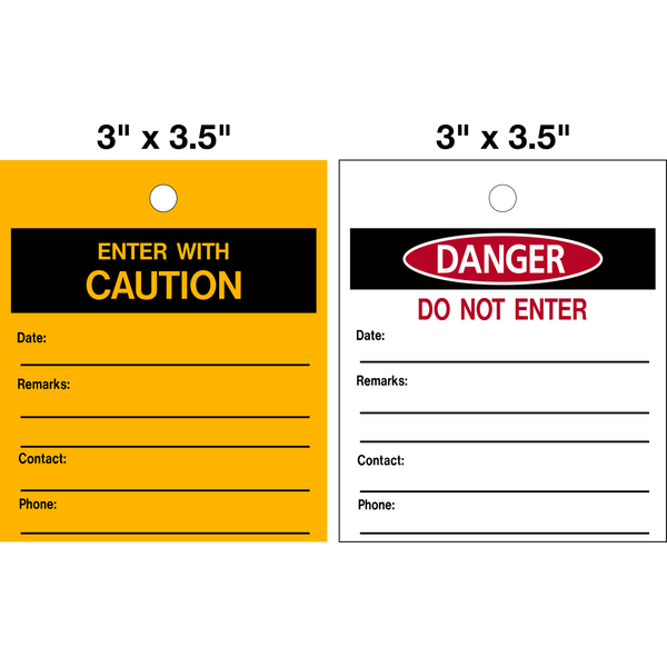 Danger Do Not Enter 2-sided Lock Out Tag | Western Safety Sign