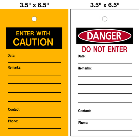 Danger Do Not Enter 2-sided Lock Out Tag | Western Safety Sign