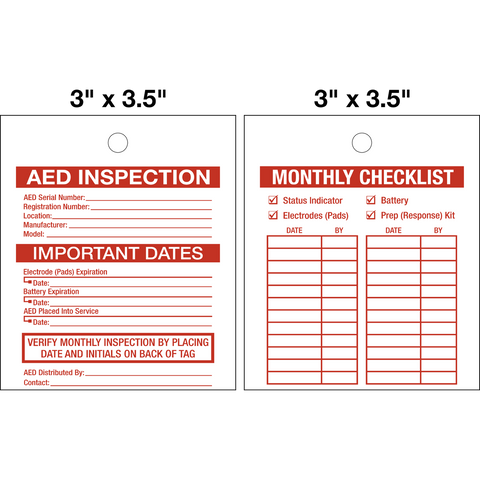 AED Inspection Lock Out Tag | Western Safety Sign