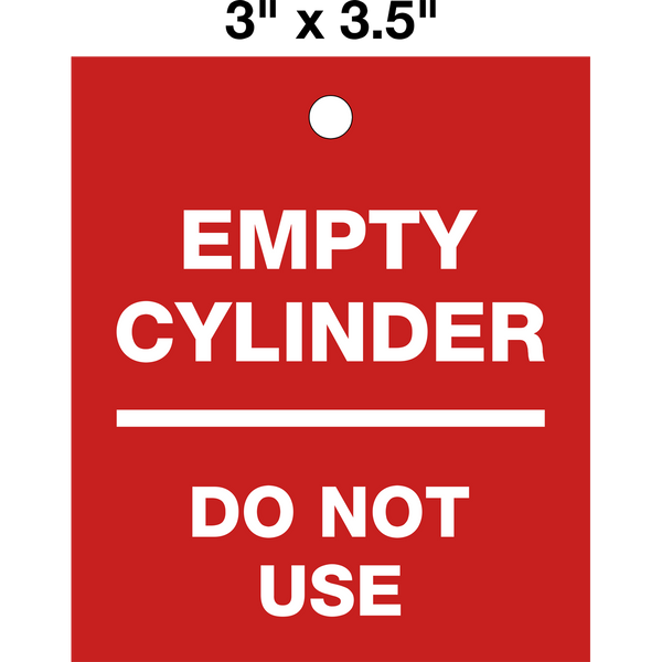 Empty Cylinder Lock Out Tag | Western Safety Sign
