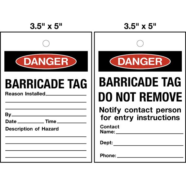 Barricade Lock Out Tag | Western Safety Sign
