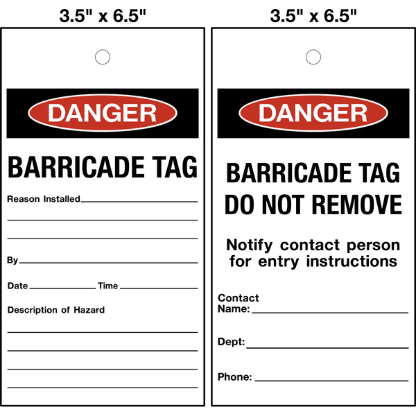 Barricade Tag | Western Safety Sign