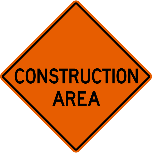 Construction Area Work Zone Sign | Western Safety Sign