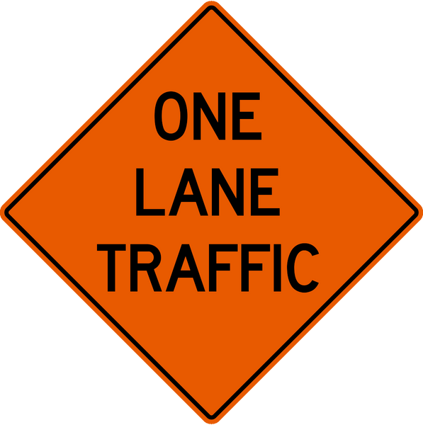 One Lane Traffic Work Zone Sign | Western Safety Sign