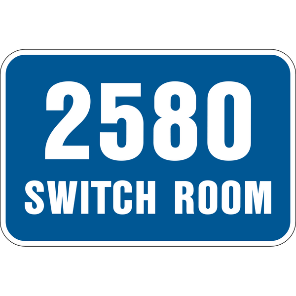 Switch Room level number – Western Safety Sign