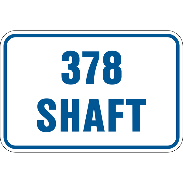 Shaft level number – Western Safety Sign