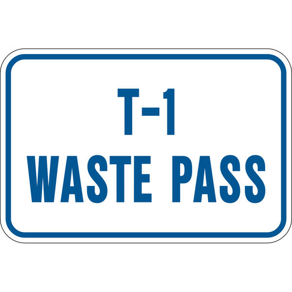 Waste Pass level number | Western Safety Sign