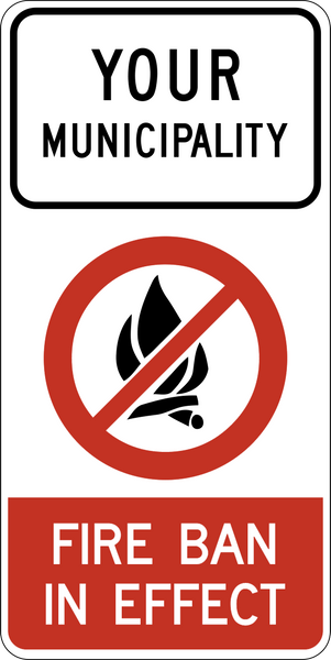 Fire Ban Regulatory Traffic Sign | Western Safety Sign
