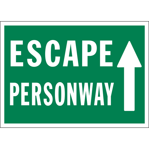 Escape Personway Arrow Up | Western Safety Sign