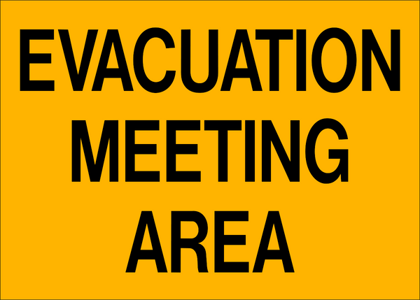 Evacuation Meeting Area Sign | Western Safety Sign