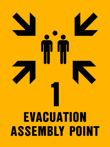 Evacuation Assembly Point Number Sign | Western Safety Sign