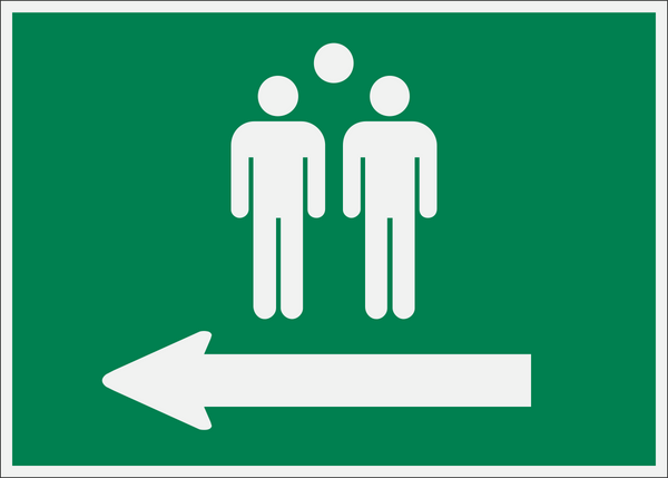 Assembly Point Direction Left Sign | Western Safety Sign