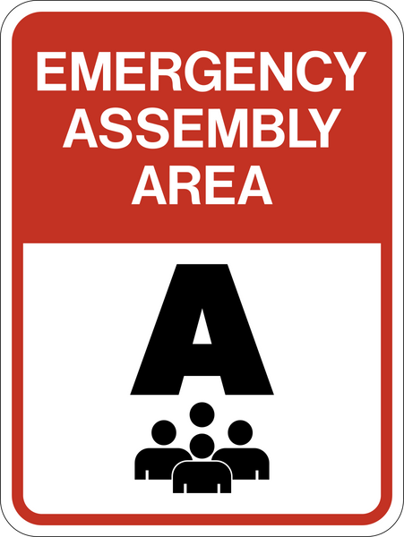 Emergency Assembly Area Letter Sign | Western Safety Sign