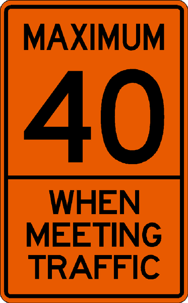 Maximum 40 Work Zone Sign | Western Safety Sign