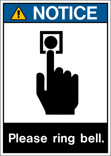 Notice - Ring Bell | Western Safety Sign