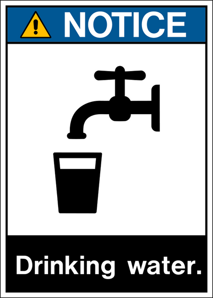 Drinking Water ANSI Notice Sign | Western Safety Sign