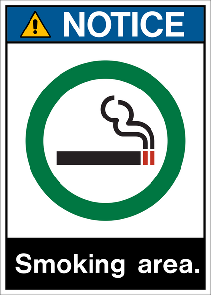 Notice - Smoking Area | Western Safety Sign