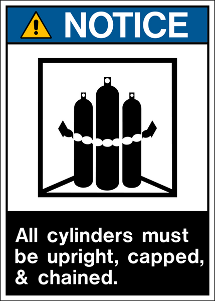 Notice - Cylinders | Western Safety Sign