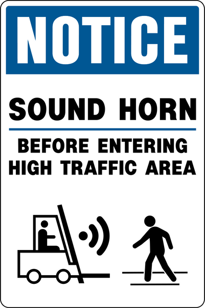 Notice - Sound Horn | Western Safety Sign