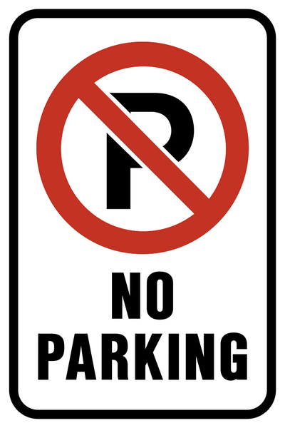 No Parking Symbol and Text Sign | Western Safety Sign
