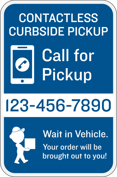 Curbside Pick Up Parking Sign | Western Safety Sign