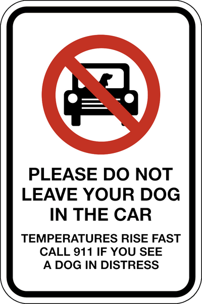 Do Not Leave Dog in Car | Western Safety Sign