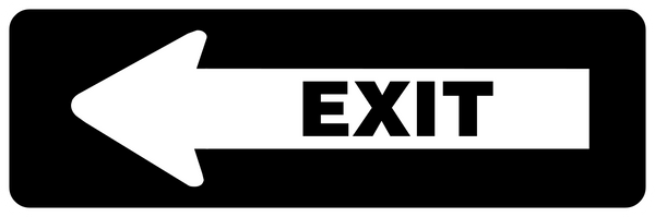 One Way EXIT Left Sign | Western Safety Sign