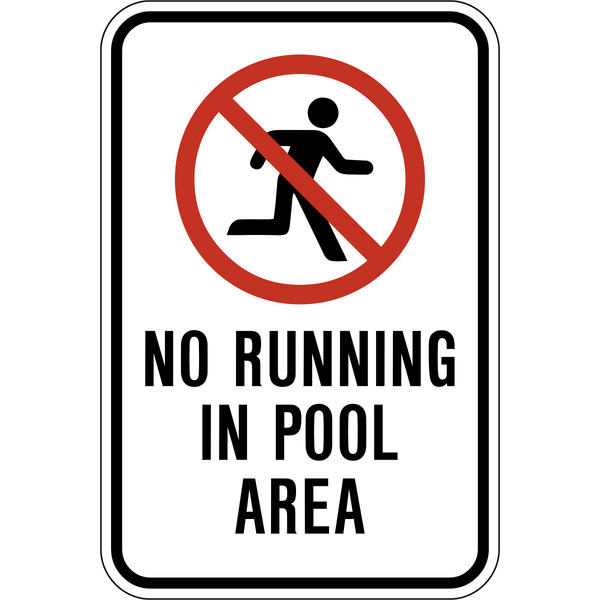 No Running Pool Sign
