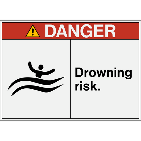 Drowning Risk OSHA Danger Sign | Western Safety Sign