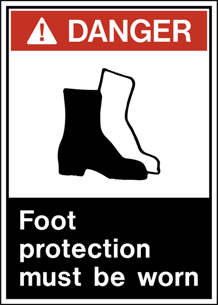 Danger - Foot Protection | Western Safety Sign