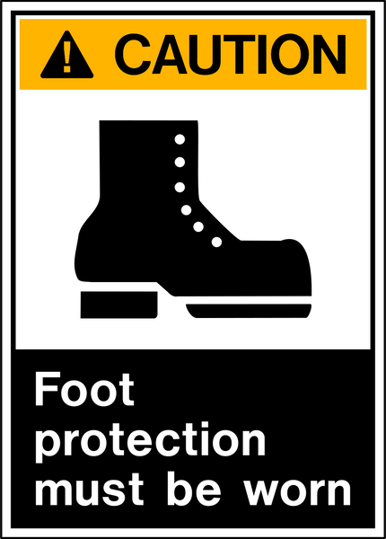 Caution - Foot Protection | Western Safety Sign