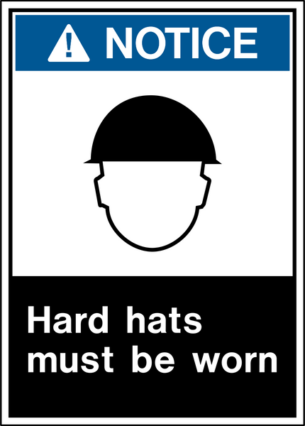 Notice - Head Protection | Western Safety Sign