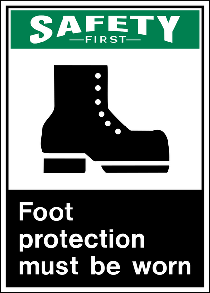 Safety First - Foot Protection | Western Safety Sign