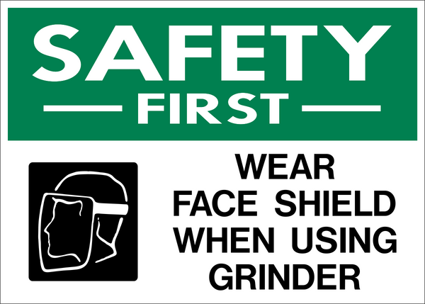 Safety First - Face Protection | Western Safety Sign