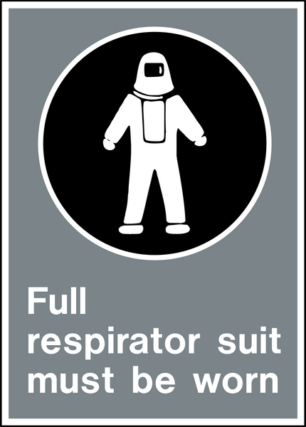 Full Respirator Suit PPE Sign | Western Safety Sign
