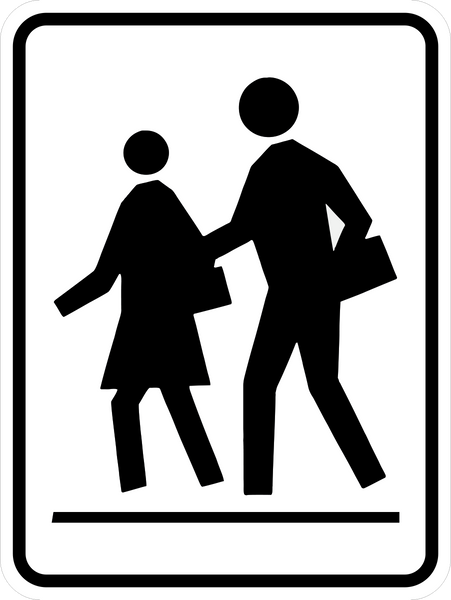 School Children Crossing Right Regulatory Traffic Sign | Western Safety ...