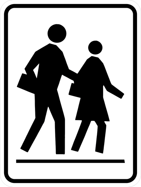 School Children Crossing Left Regulatory Traffic Sign | Western Safety Sign